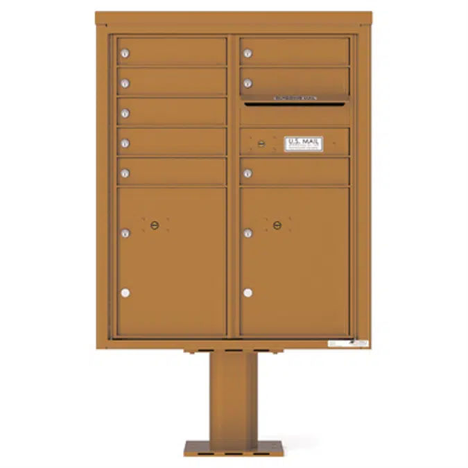 BIM objects - Free download! STD-4C versatile™ Pedestal Mount Mailbox ...