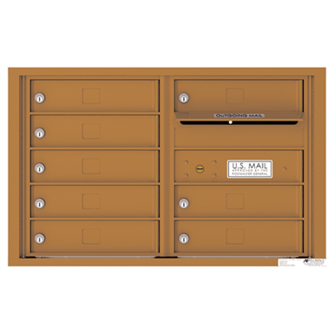 BIM objects - Free download! STD-4C Rear Load Mailbox, 05 High Suite ...