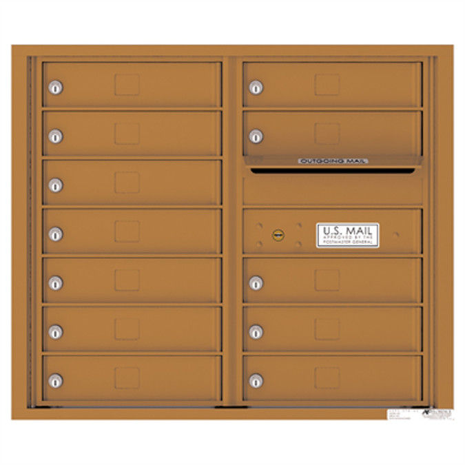 BIM objects - Free download! STD-4C Rear Load Mailbox, 07 High Suite ...