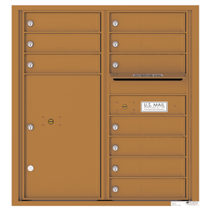 BIM objects - Free download! STD-4C Rear Load Mailbox, 09 High Suite ...