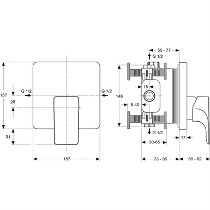 BIM objects - Free download! STRADA SHR MXR B-IN CHROME KIT2/EASY-B ...