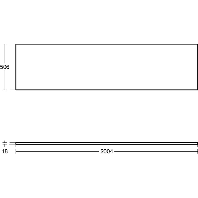 BIM objects - Free download! I.LIFE B WORKTOP MLTI NO CUT 200CM | BIMobject