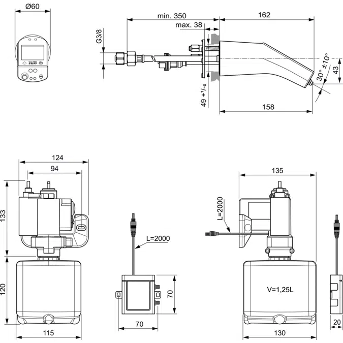 BIM objects - Free download! INTELLIMIX BASIN MIXER WALL MOUNTED ...