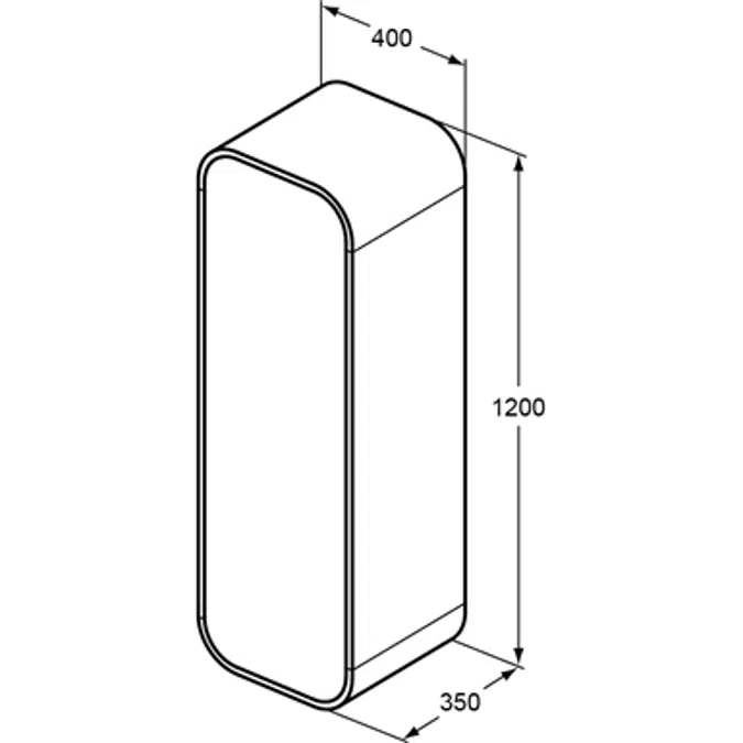 BIM objects - Free download! DEA COLUMN 400 GLS LBR UNIT 1200MM HIGH ...