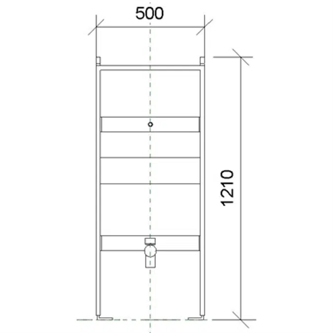 BIM objects - Free download! SANITARBLOCK MOUNTING FRAME FOR URINAL | BIMobject