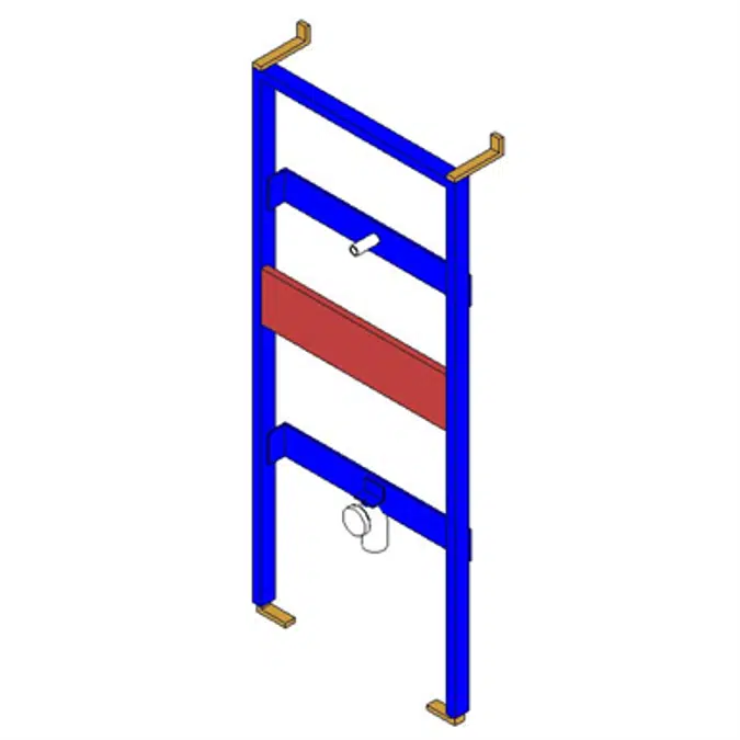 BIM objects - Free download! SANITARBLOCK MOUNTING FRAME FOR URINAL | BIMobject