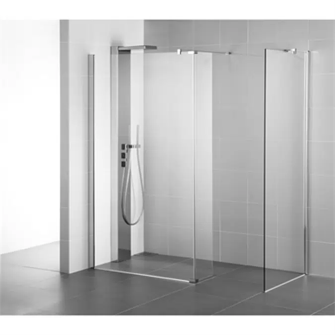 BIM objects - Free download! SYNERGY PANEL 1400 BRT/SIL WETROOM CLEAR ...