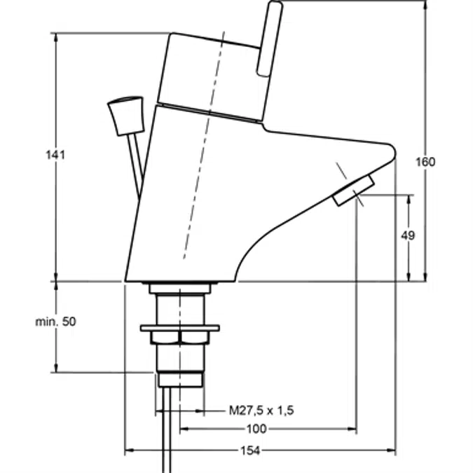 BIM objects - Free download! CERAPLUS temostatic basin mixer with pop ...