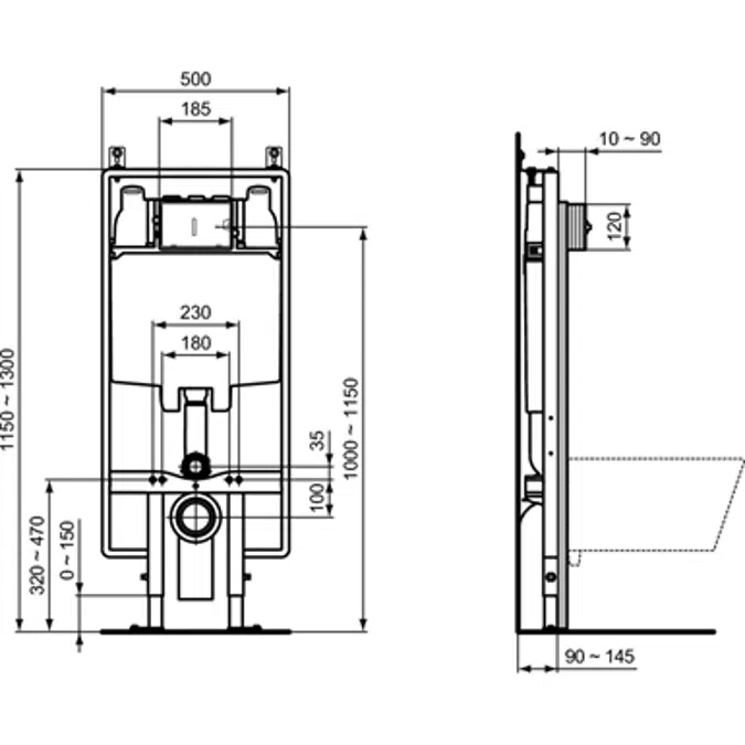 BIM objects - Free download! PROSYS WC FRAME 80 M | BIMobject