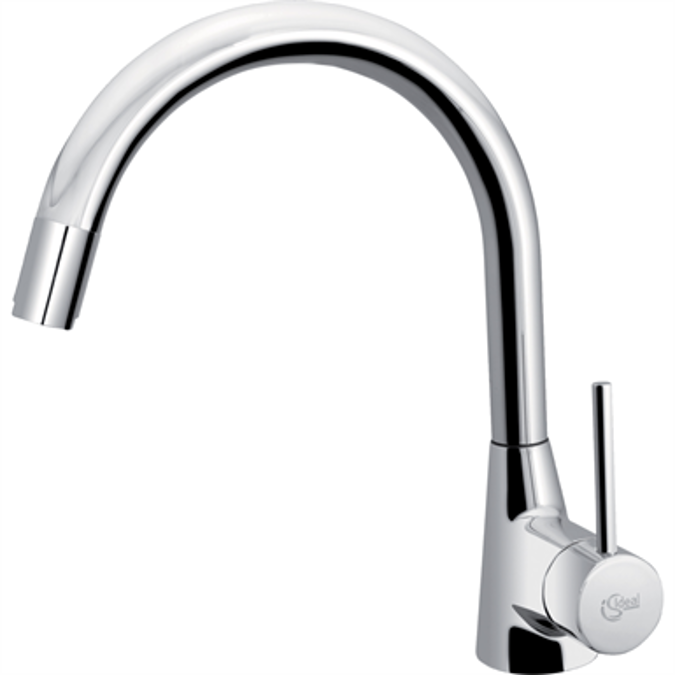 BIM objects - Free download! NORA kitchen mixer one hole high spout ...