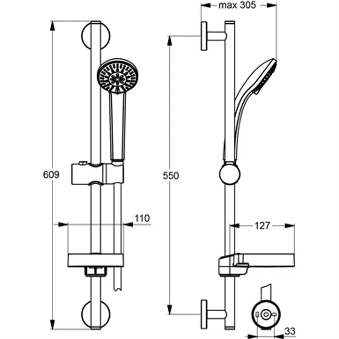BIM objects - Free download! IDEALRAIN S3 SHK 3F/80 600MM SD | BIMobject