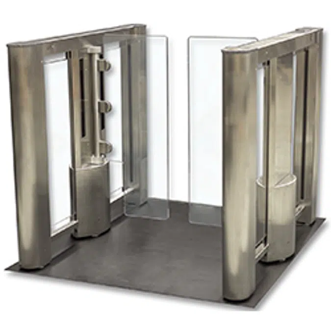 BIM objects - Free download! Optical Turnstile with Acrylic Barrier ...