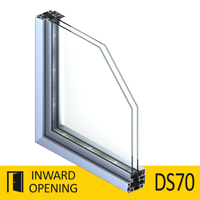 BIM objects - Free download! Door DS70, Inward Opening, Transom In Vent ...