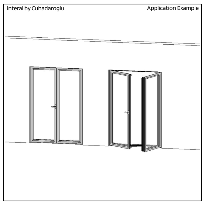 BIM objects - Free download! Door DS70, Inward Opening, Double Vent ...