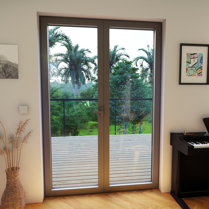 BIM objects - Free download! Door DS70, Inward Opening, Double Vent ...