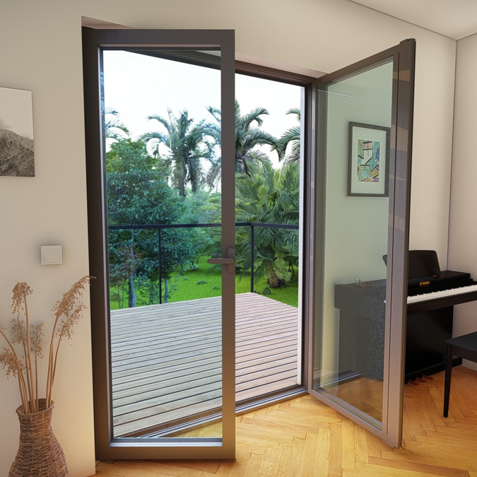 BIM objects - Free download! Door DS70, Inward Opening, Double Vent ...