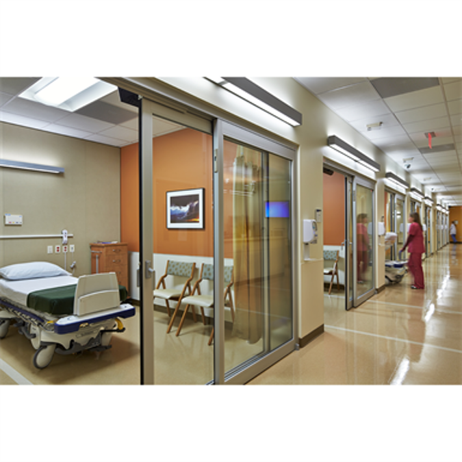 BIM objects - Free download! Smoke-Rated Sliding ICU Profiler®-ICU Door ...