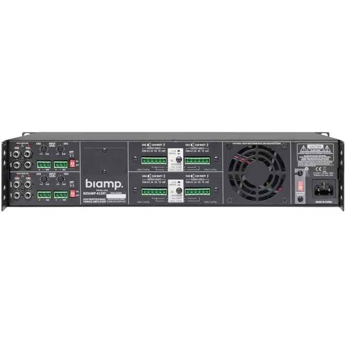 Objetos BIM - ¡Descarga gratis! REVAMP4120T 4-Channel 100V Bridgeable ...