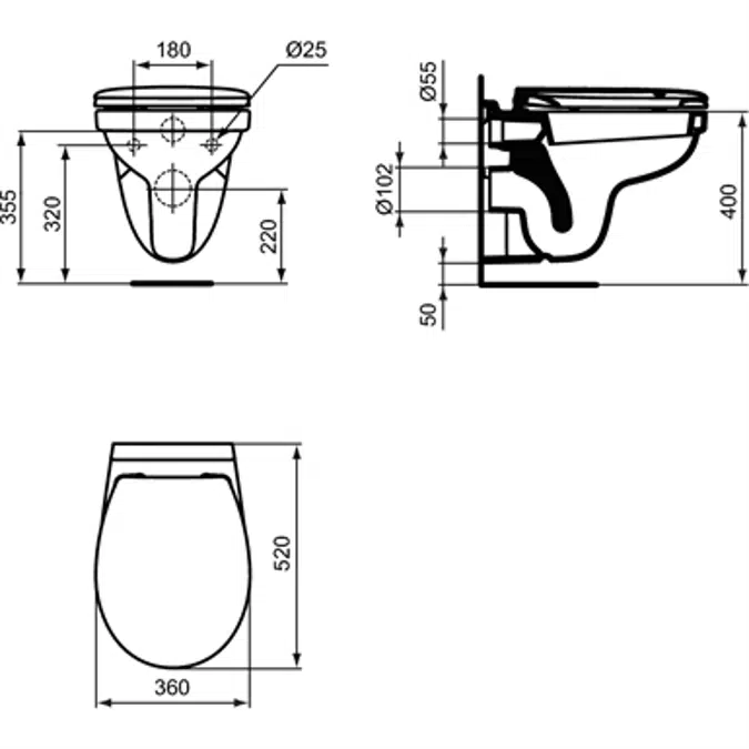 Objetos BIM - ¡Descarga gratis! QUARZO WHG BWL HO WHITE WD | BIMobject