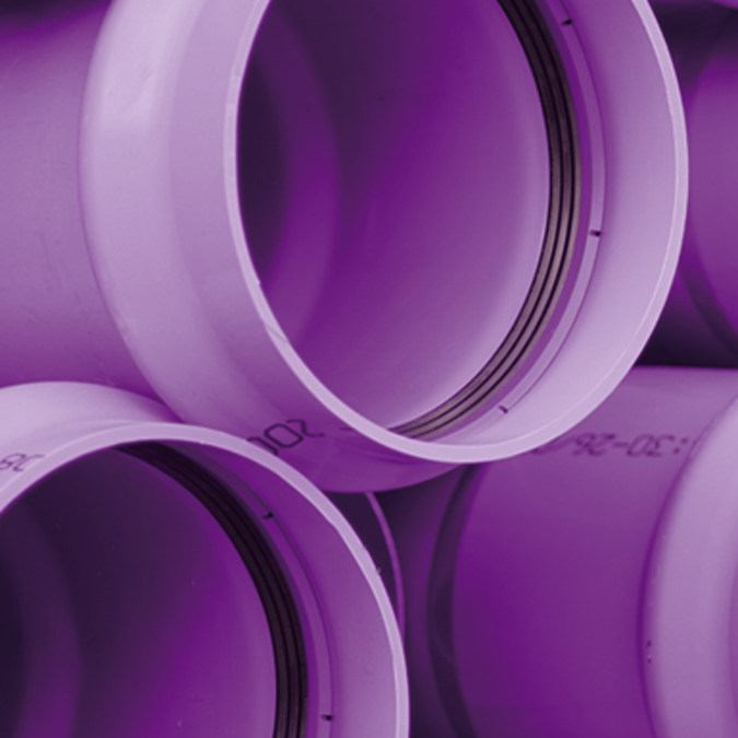 BIM objects - Free download! PN25 PVC-O TOM pipe - Reused water | BIMobject