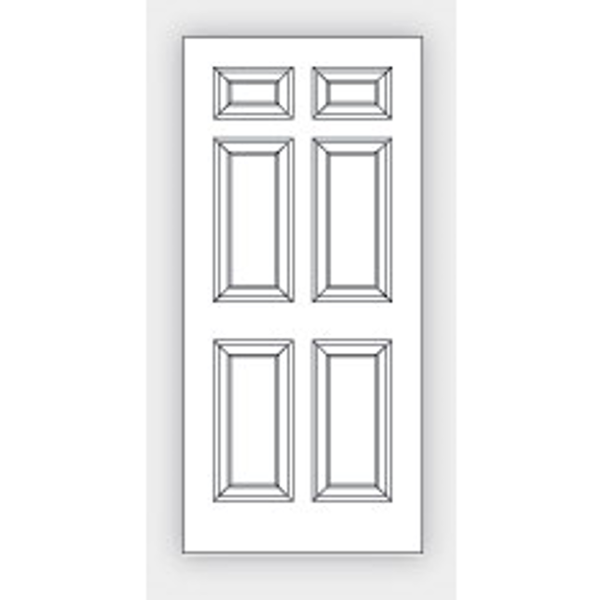BIM objects - Free download! Panel Doors - 6 Panel Designs | BIMobject