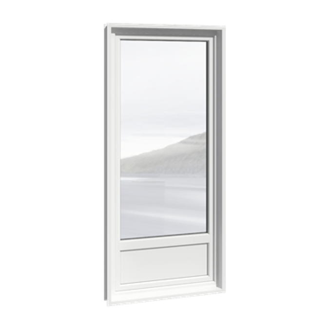 BIM 对象 - 免费下载！ porte-fenêtre 1 vantail PVC, avec ou sans soubassement ...