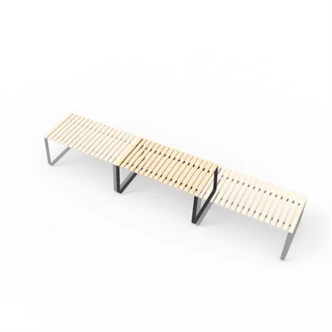 BIM objects - Free download! IOU Bench Straight | BIMobject