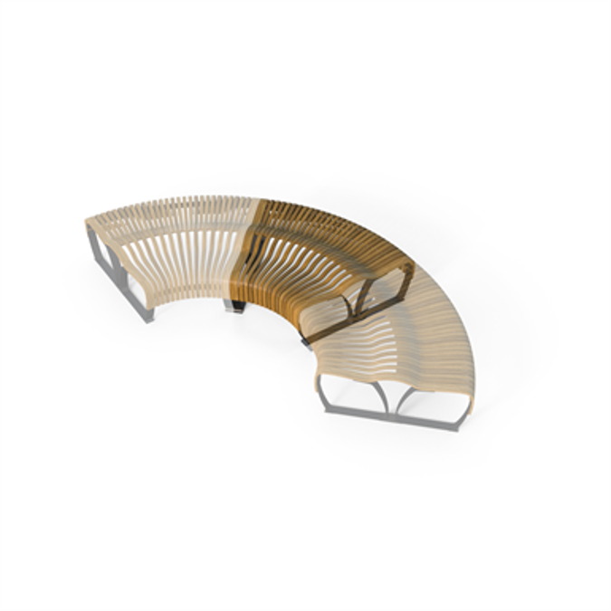 BIM objects - Free download! Nova C Double Bench Curved 45 | BIMobject