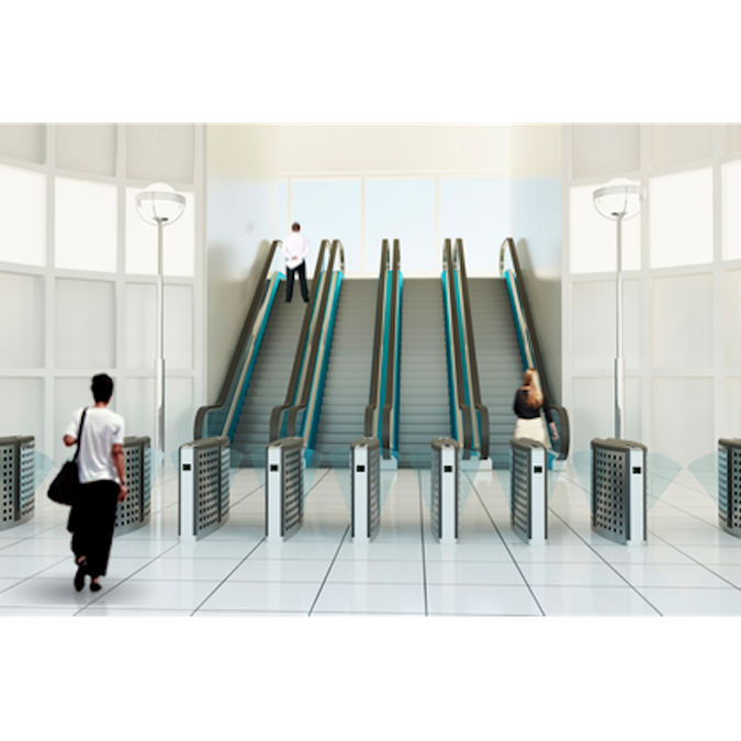 BIM objects - Free download! SpeedStile BP Speed Gate Turnstile | BIMobject