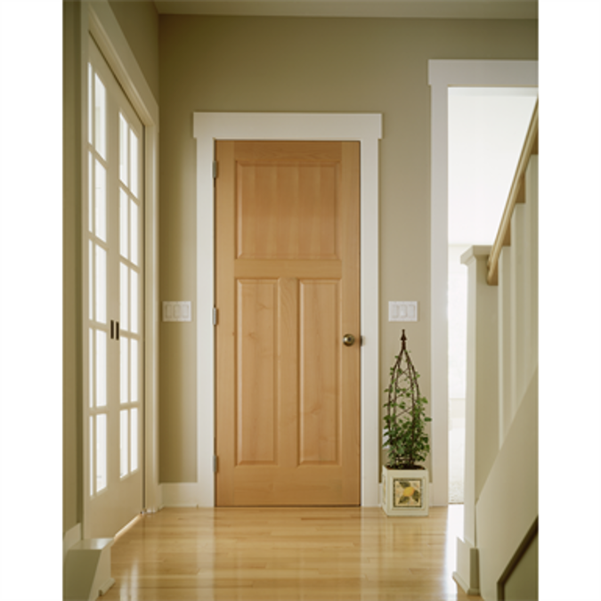 BIM objects - Free download! 3-Panel Wood Door - Interior Commercial ...