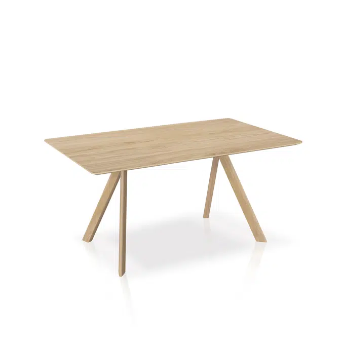 BIM objects - Free download! Atrivm indoor rectangular dining table 140x98x75 | BIMobject