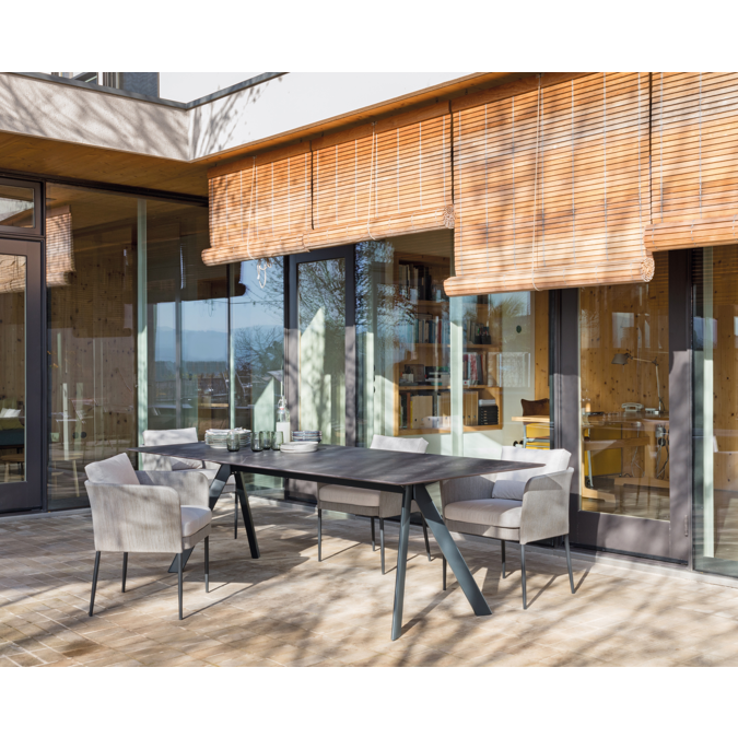 BIM objects - Free download! Atrivm outdoor rectangular dining table 240x98x74 | BIMobject