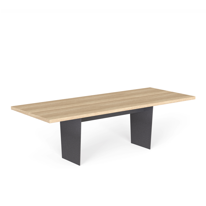 BIM objects - Free download! Slats rectangular dining table 240x96x74 ...