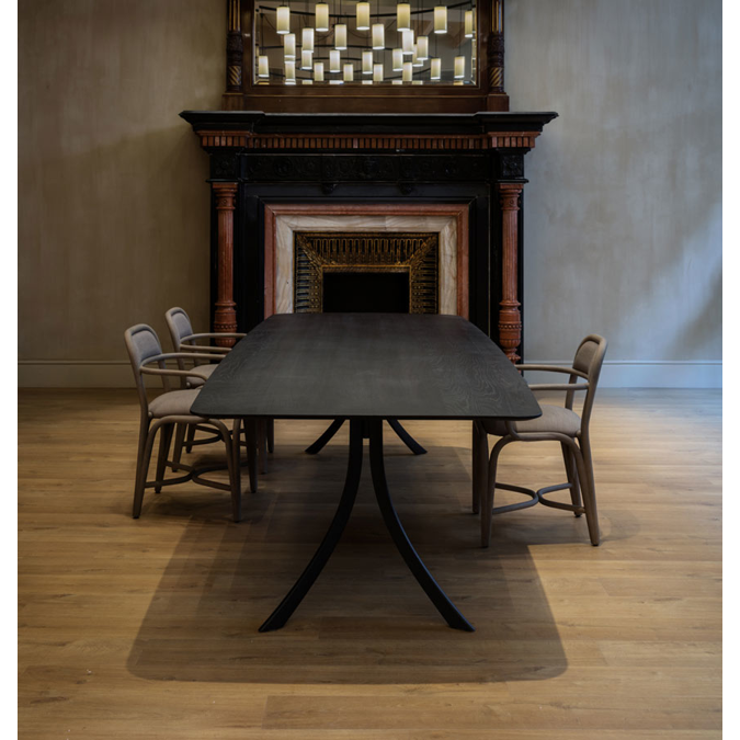 BIM objects - Free download! Falcata indoor rectangular dining table ...