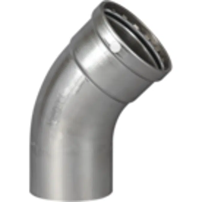 Objetos BIM - ¡Descarga gratis! ProPress Stainless XL-S Elbow - 45 ...