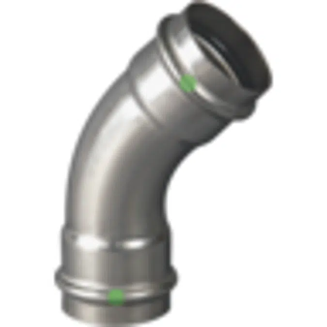 BIM objects - Free download! ProPress Stainless Elbow - 45° - 316 Stainless Steel - Zero Lead ...