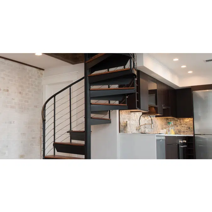 Objetos BIM - Download gratuito! Classic Steel Spiral Stairs | BIMobject