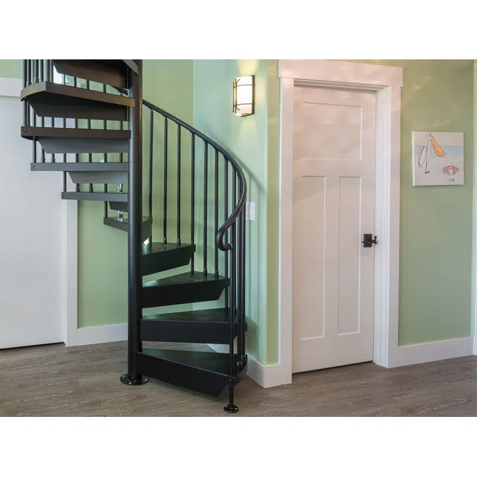 BIM-objecten – gratis downloaden! Classic Steel Spiral Stairs | BIMobject