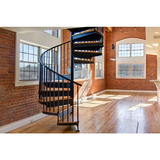 BIM-objecten – gratis downloaden! Classic Steel Spiral Stairs | BIMobject