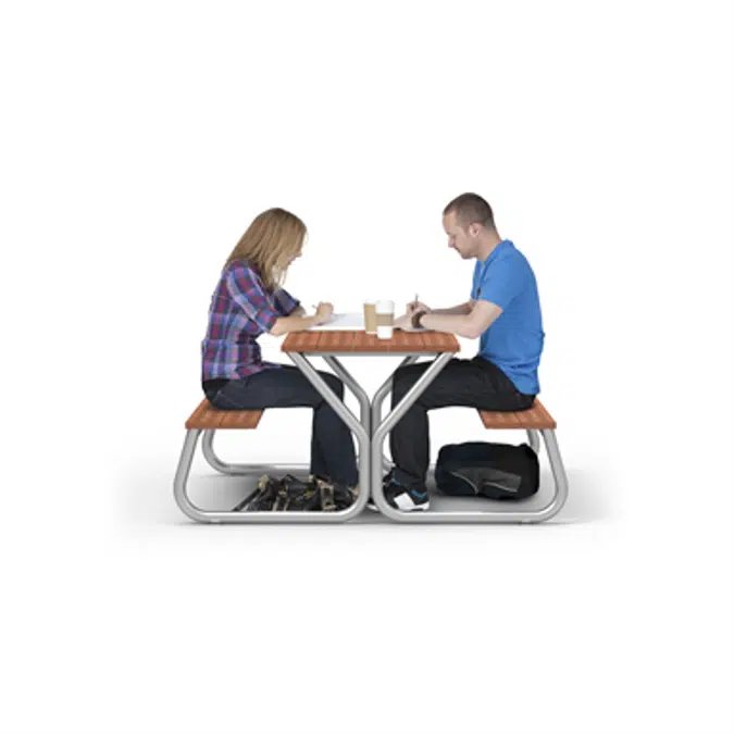 BIM objects - Free download! Joined Bench and Table | BIMobject