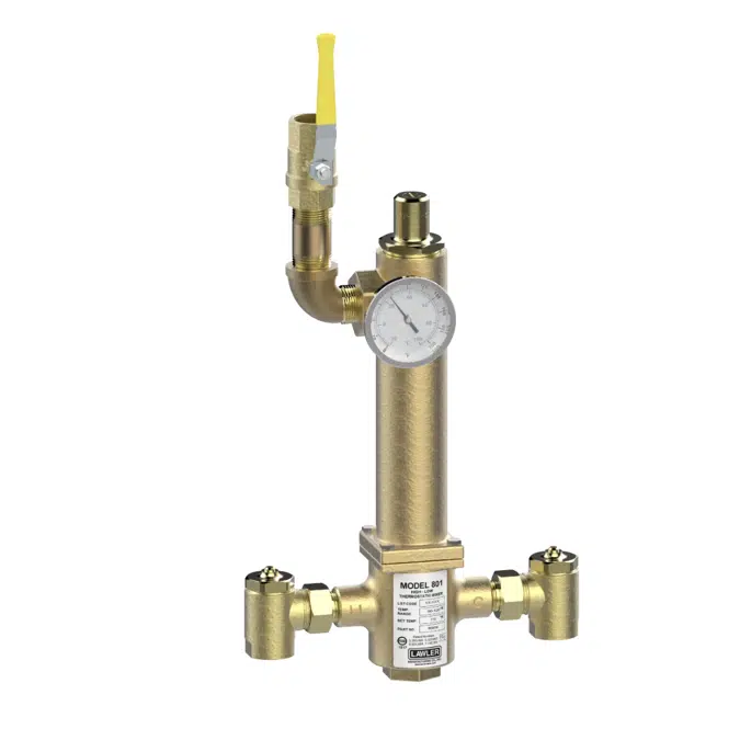 BIM objects - Free download! 801 Piped Thermometer Ball Valve | BIMobject