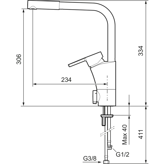 BIM objects - Free download! MMIX II Kitchen mixer style with ...