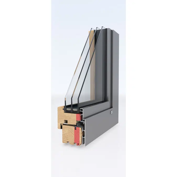 BIM objects - Free download! UNILUX ModernLine - wood-alu window fixed ...