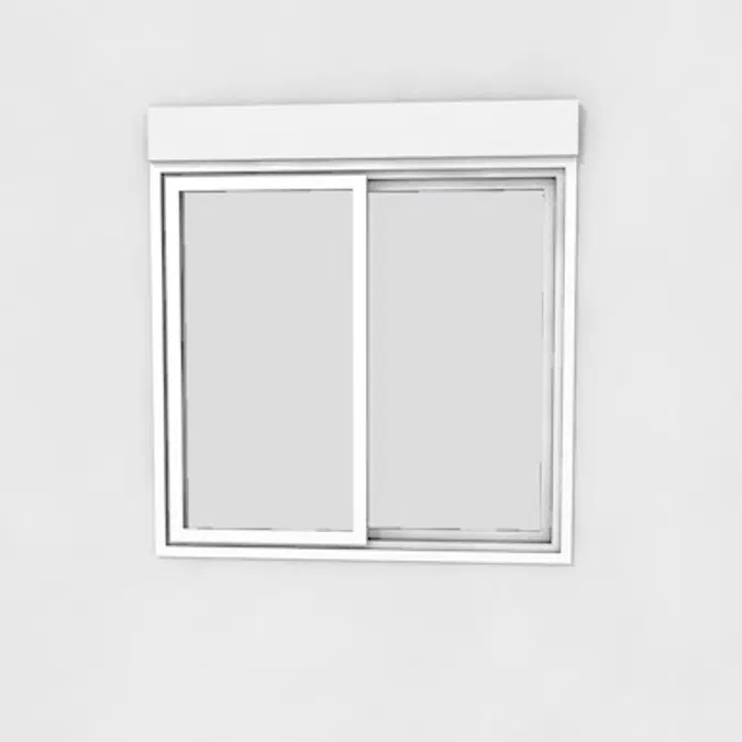 BIM objects - Free download! Double sliding window with shutter | BIMobject