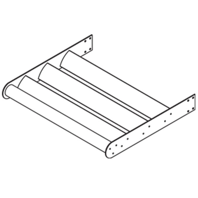 BIM objects - Free download! Extruded Aluminum Sunshade, 6" Deep, 45 ...