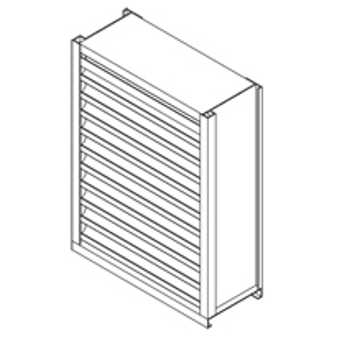 BIM objects - Free download! Extruded Aluminum Louver, 7" Deep, 45 deg ...