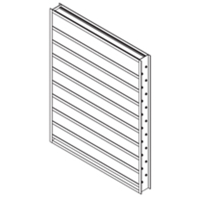 BIM objects - Free download! Extruded Aluminum Louver, 2" Deep, 45 deg ...