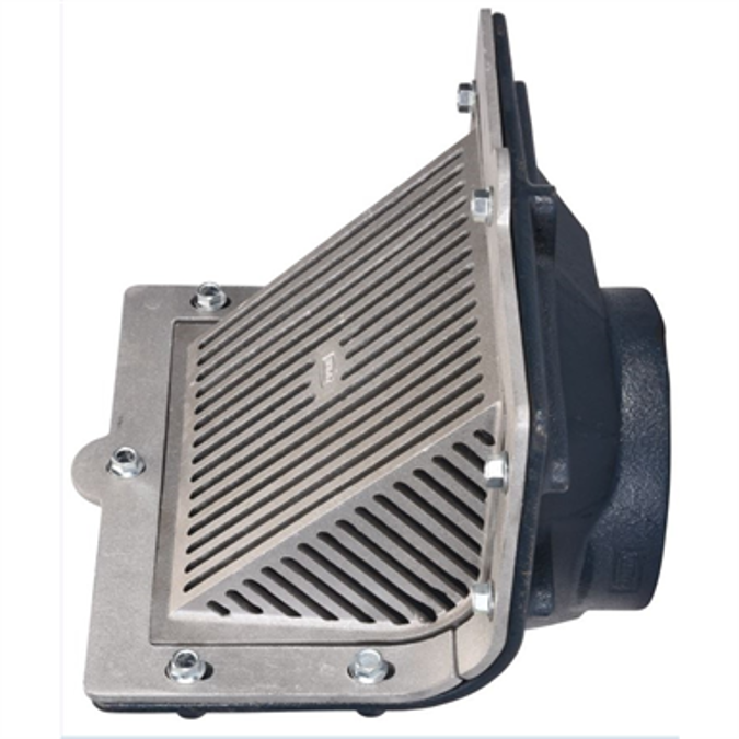 BIM objects - Free download! Z187 Scupper Drain with Oblique Grate ...