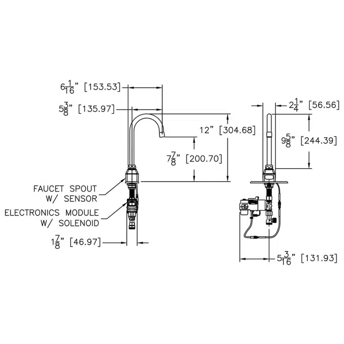 BIM objects - Free download! Z6920-XL AquaSense® Gooseneck Sensor ...