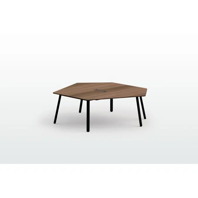 BIM objects - Free download! Tknika Diverse Hexagonal Bench Symmetrical ...